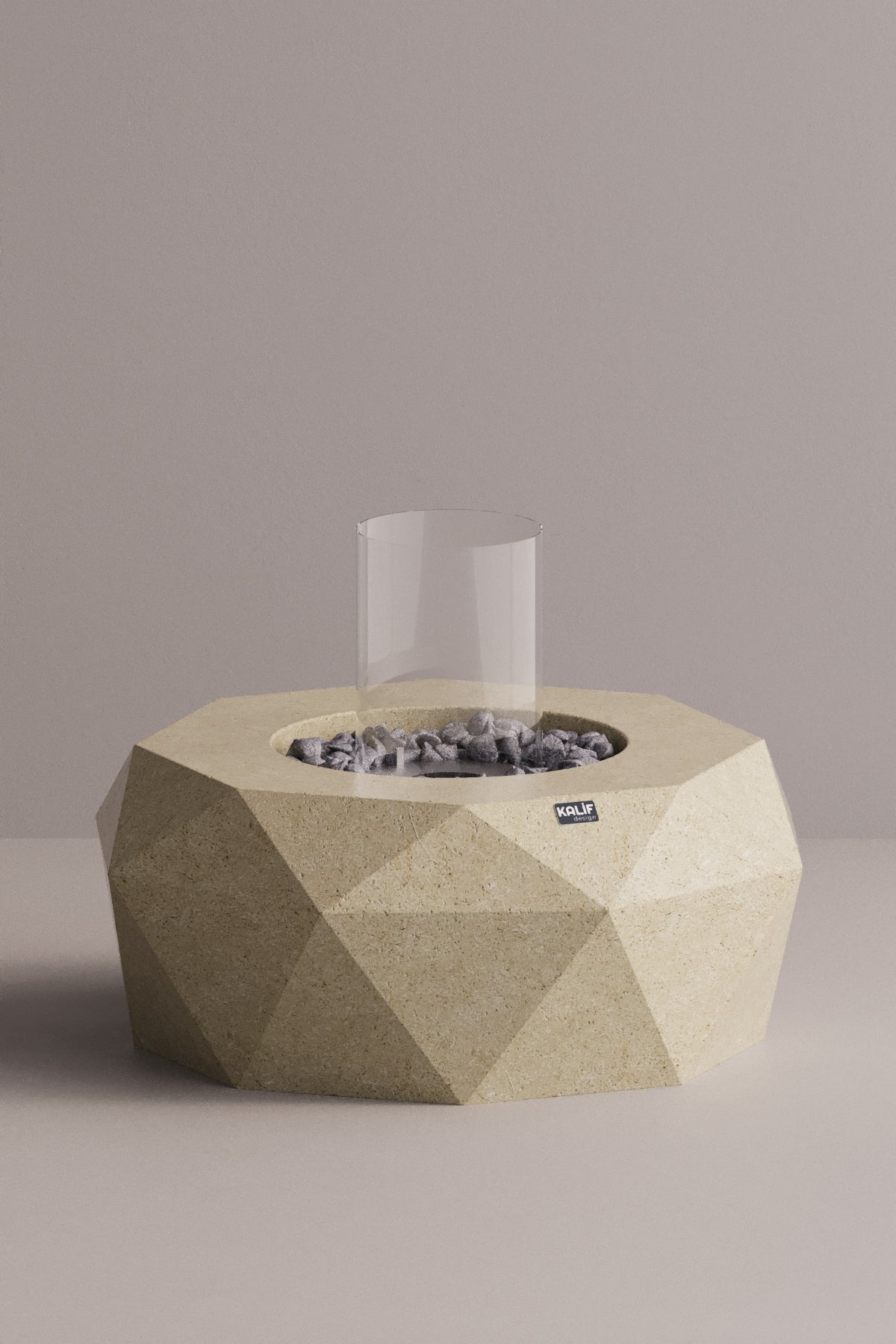 Geometric Shaped Fire Pit Model Min | Concrete Fire Pit | Kalif Design