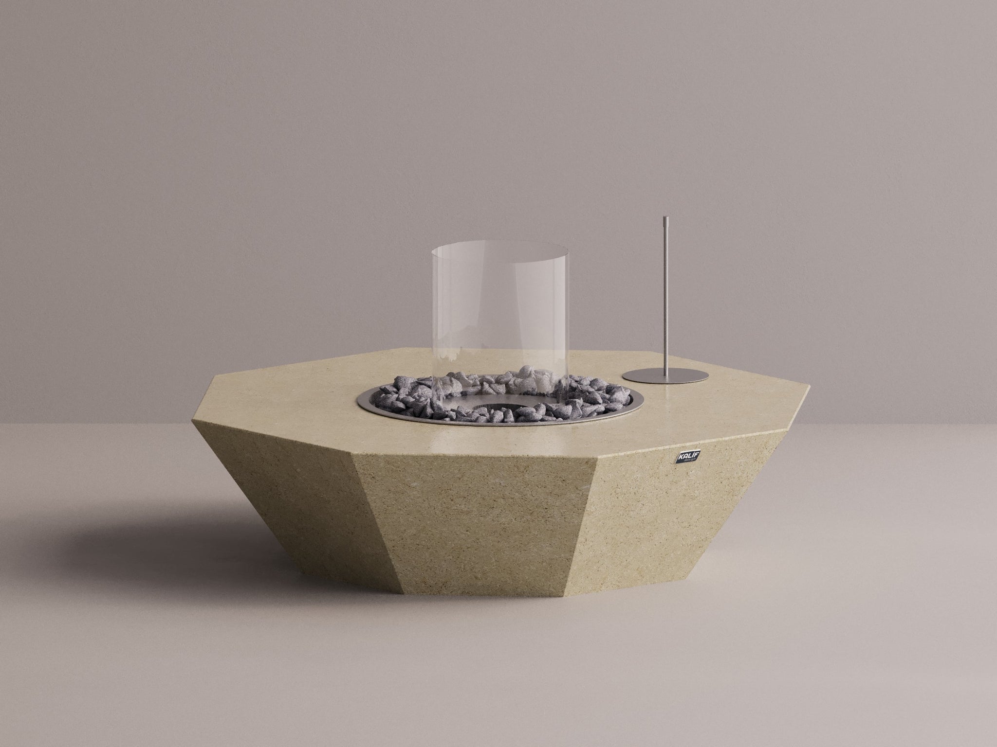 Octagonal Fire Pit Set Shed | Concrete Fire Pit | Kalif Design